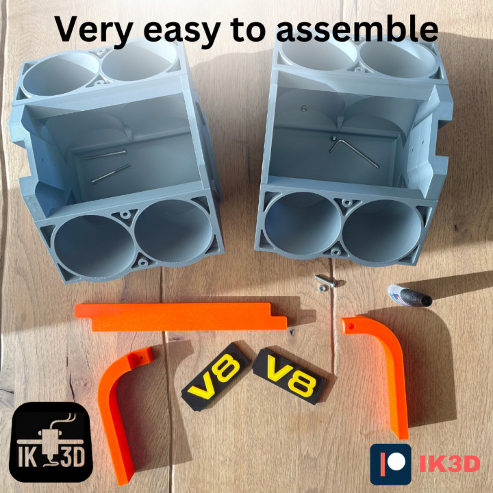 3D Printable V8 CAN COOLER FOR REGULAR AND MINI CANS / FITS MOST ...