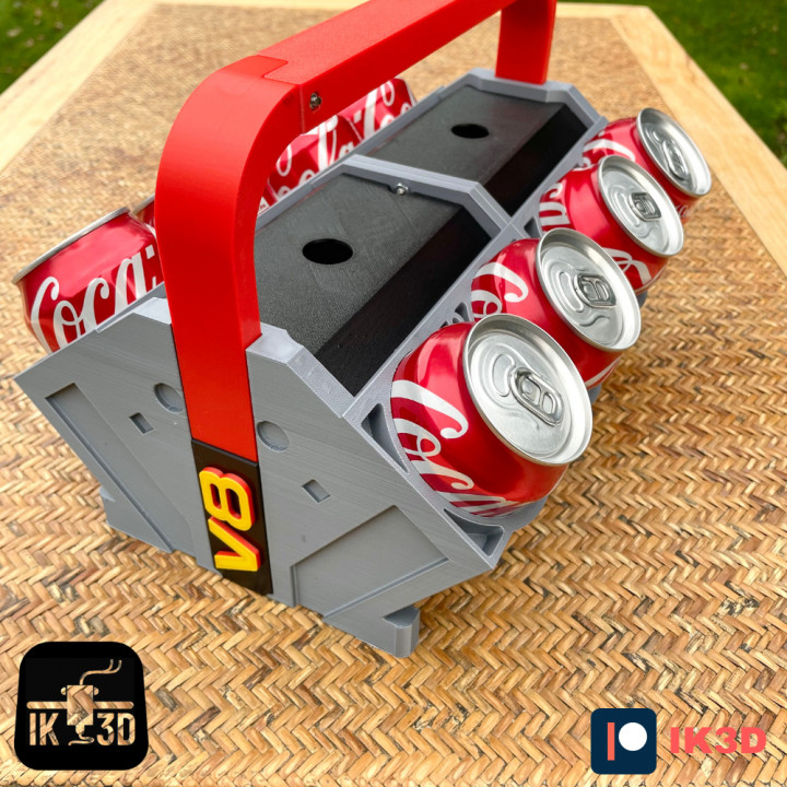 3D Printable V8 CAN COOLER FOR REGULAR AND MINI CANS / FITS MOST ...