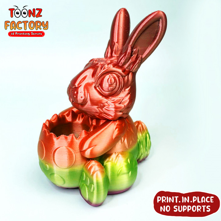 3D Printable RABBIT PEN HOLDER by Toonz Factory