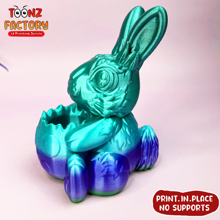 3D Printable RABBIT PEN HOLDER by Toonz Factory