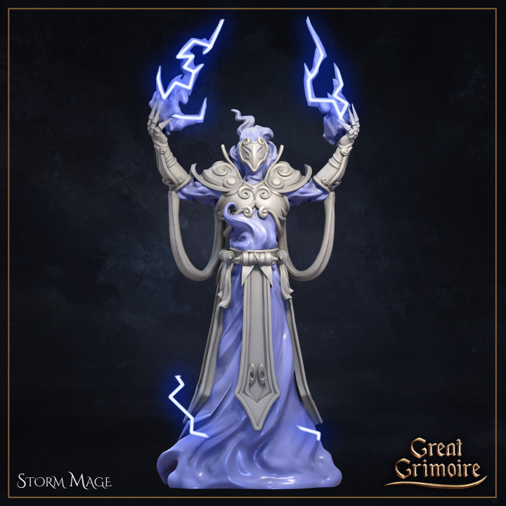 3D Printable Storm Spirits by Great Grimoire