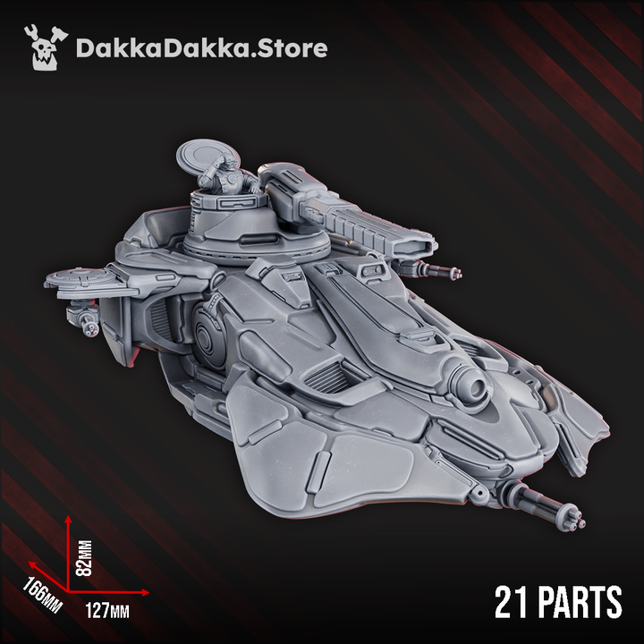 3D Printable Hover Tank + APC of Black Sun Covenant by dakkadakka.store
