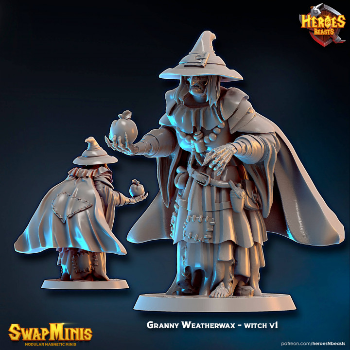 3D Printable witch v1 by Heroes and Beasts