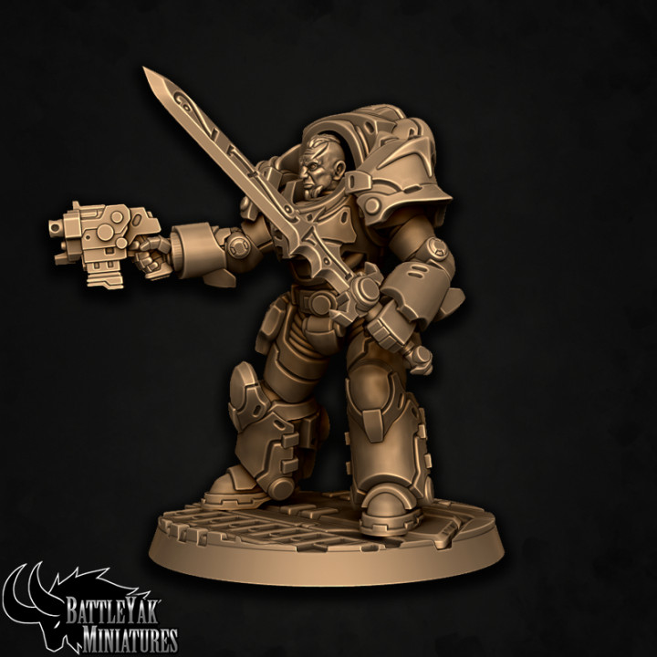 3D Printable Sentinel-Paladin Ranged Warrior E by Battle Yak Miniatures