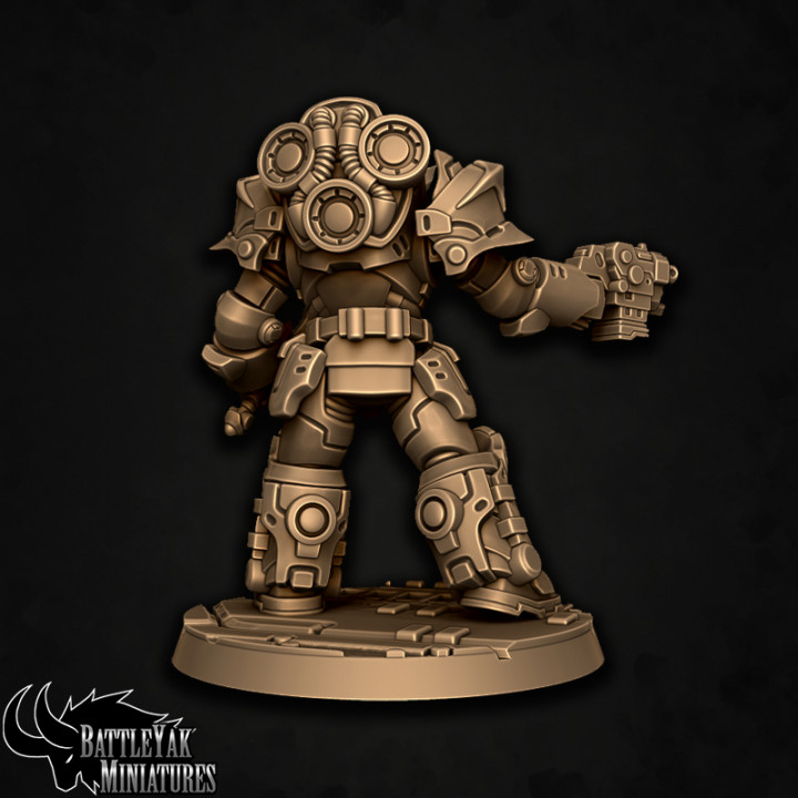 3D Printable Sentinel-Paladin Ranged Warrior E by Battle Yak Miniatures