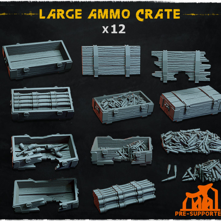 3D Printable Large Ammo Crate -Basing Bits 1.0 by Zabavka Workshop