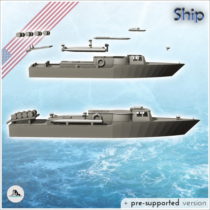 3D Printable PT-658 patrol torpedo boat - Vietnam War An Lao Cua Da ...
