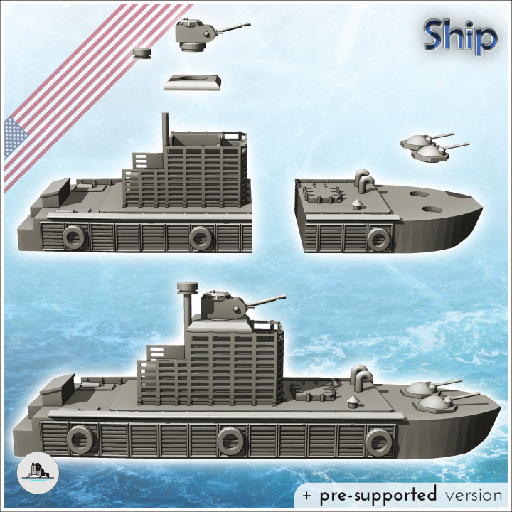 3D Printable LMC-6 ATC Zippo Flamethrower patrol boat - Vietnam War An ...