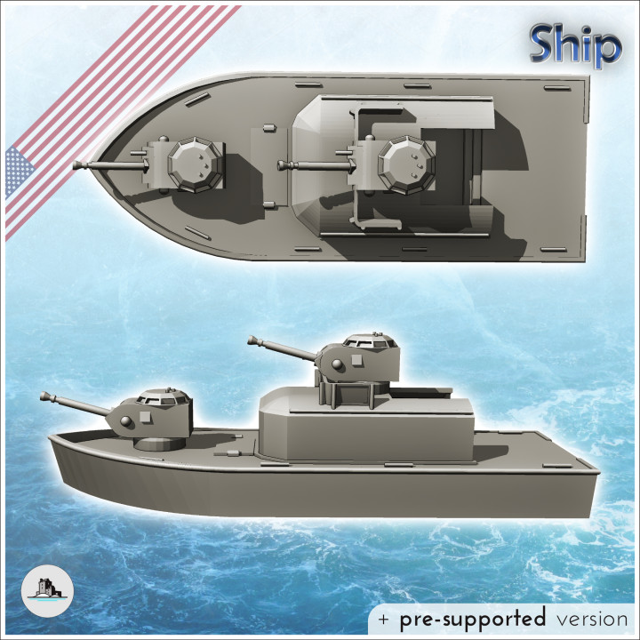 3D Printable Assault Support ASPB Alpha patrol boat - Vietnam War An ...