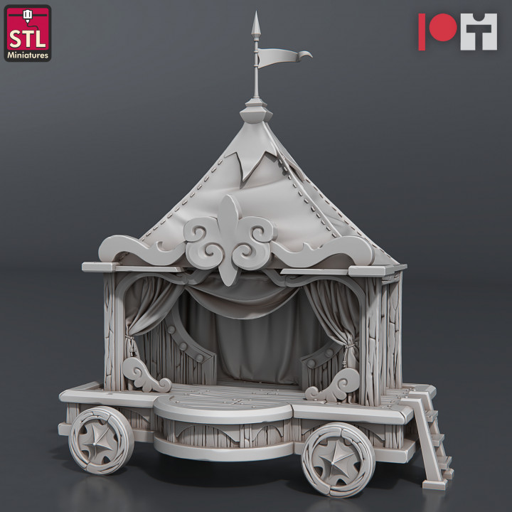 3D Printable Carnival Stage by STL Miniatures