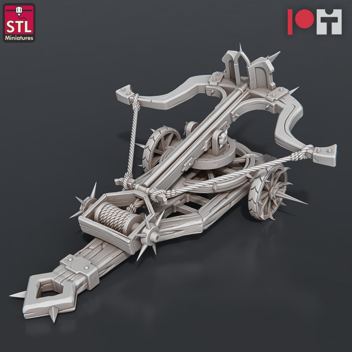 3D Printable Dragon Hunters Ballista by STL Miniatures