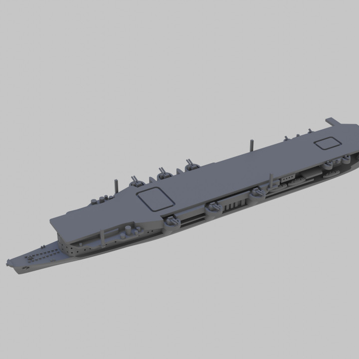 3D Printable Imperial Japanese Navy Ryujo aircraft carrier by Lee McColl