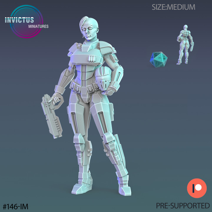 3D Printable Galactic Police Female Set / Alien Ship Officer / Warship ...
