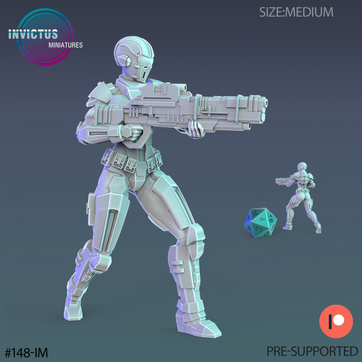 3D Printable Galactic Police Female Set / Alien Ship Officer / Warship ...
