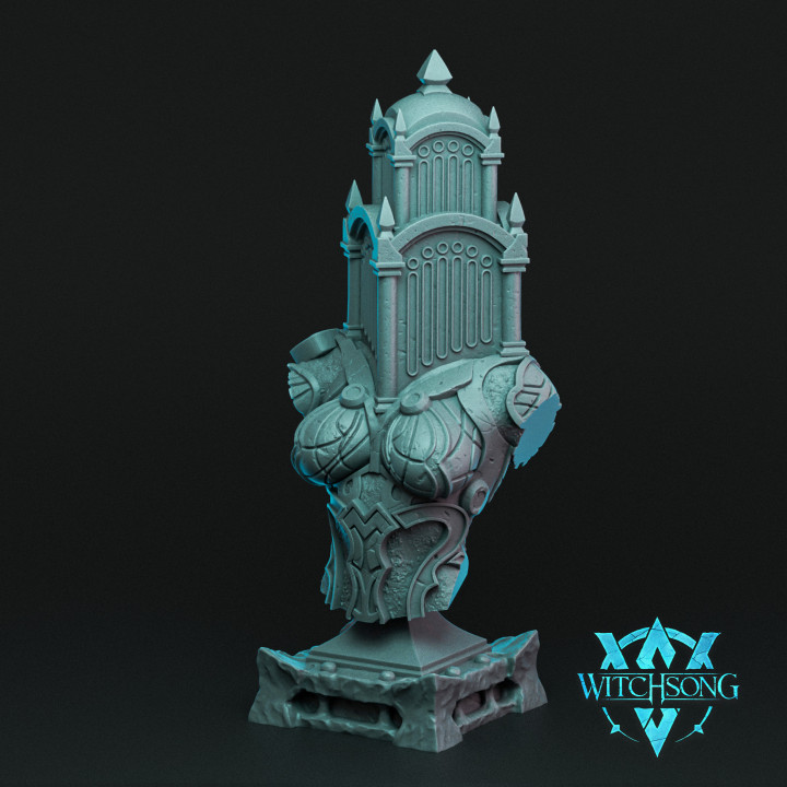 3D Printable Bust - Lady of the Depths by Witchsong Miniatures