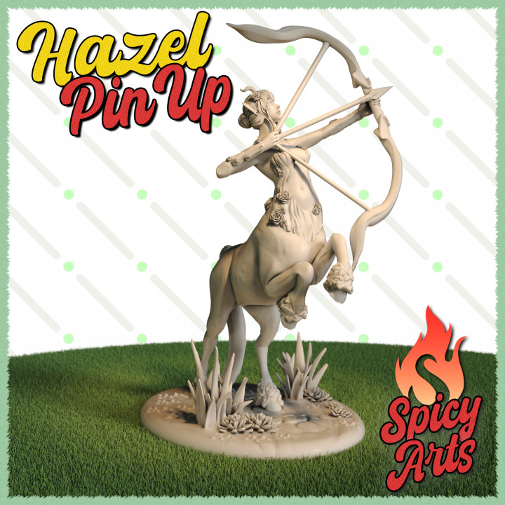 3D Printable Hazel - (SFW) Rearing Centaur Pin-Up by Spicy Arts