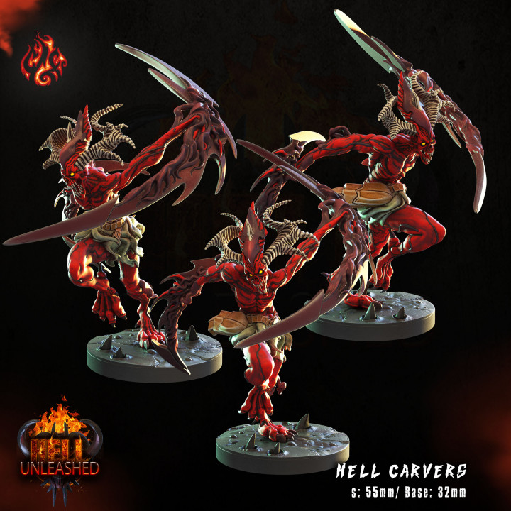 3D Printable Hell Carvers by Crippled God Foundry