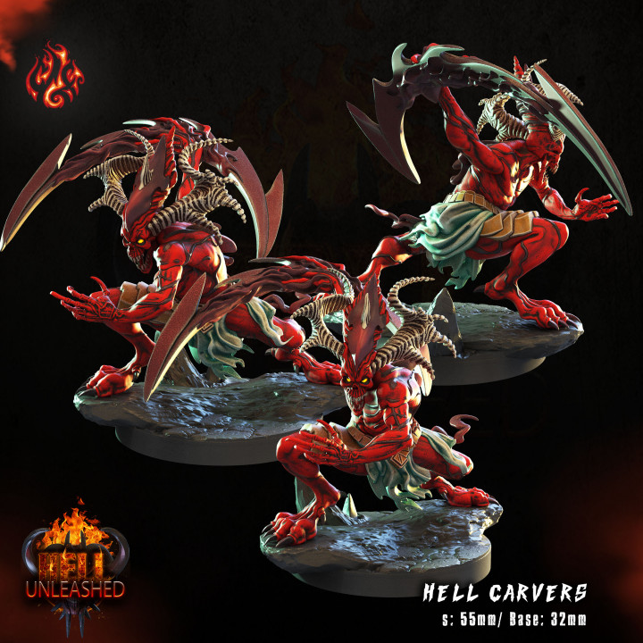 3D Printable Hell Carvers by Crippled God Foundry