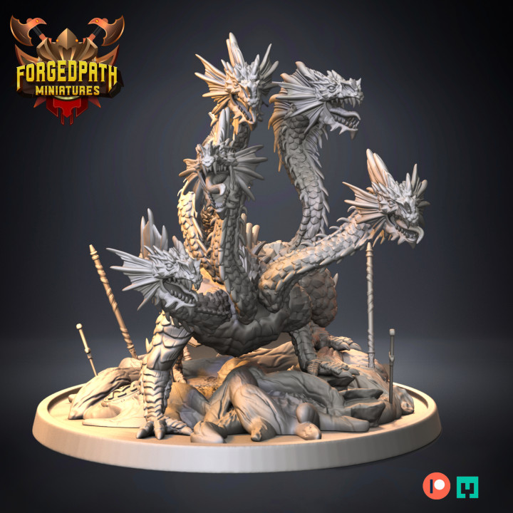 3D Printable Hydra by Forged Path Miniatures