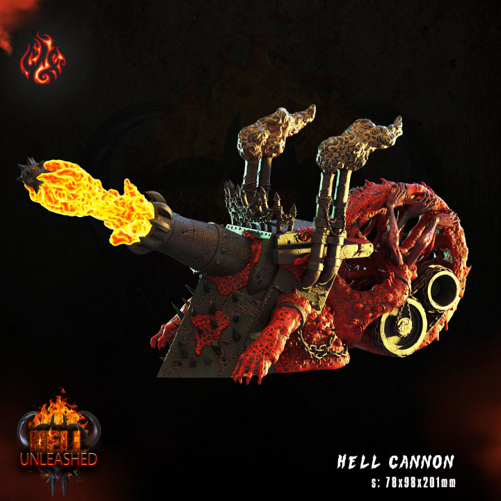 3D Printable Hell Cannon by Crippled God Foundry