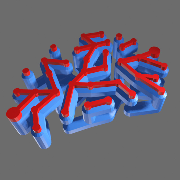 3D Printable Brain Constellation Maze by McGybeer