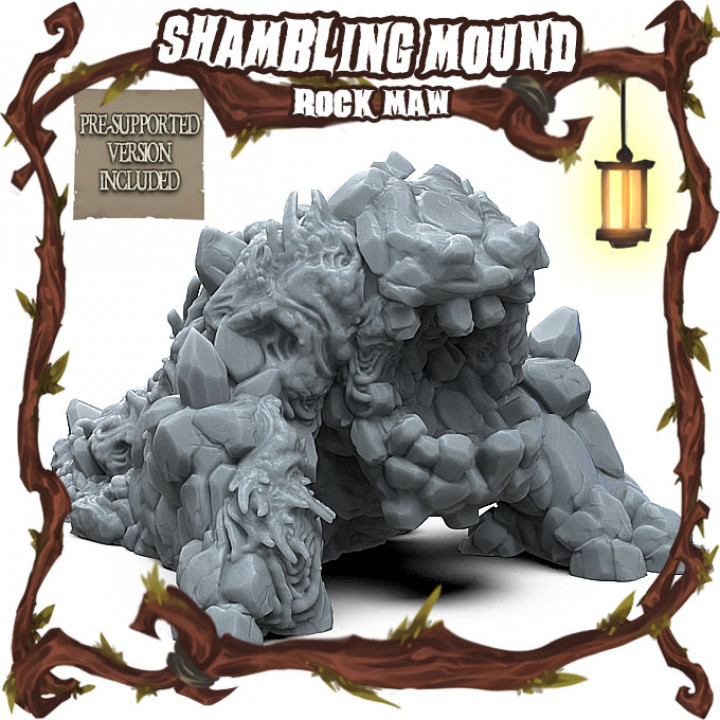 3D Printable Shambling Mound: Rock Maw by RocketPigGames