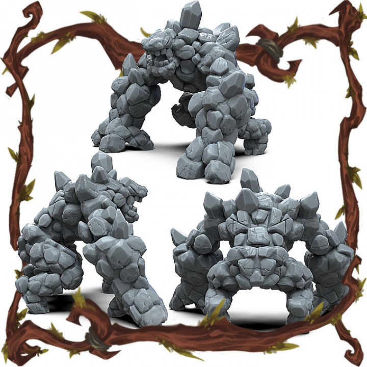 3D Printable Shambling Mound: Stone Hulk by RocketPigGames