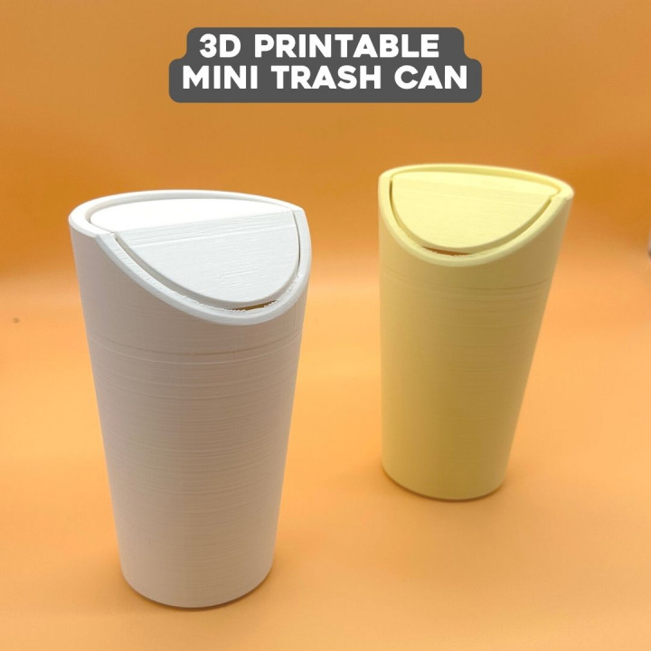 3D Printable 3D Printable Mini Trash Can for Car and Office Use by Brandon