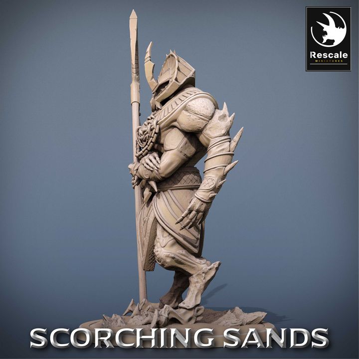 3D Printable Locust Guard Left by Rescale Miniatures