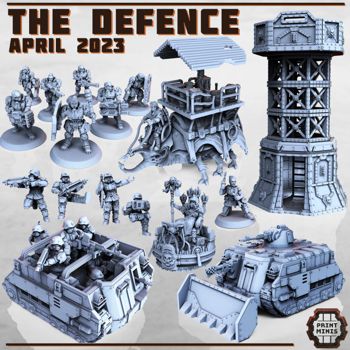3D Printable The Defence - April 2023 Collection by Print Minis