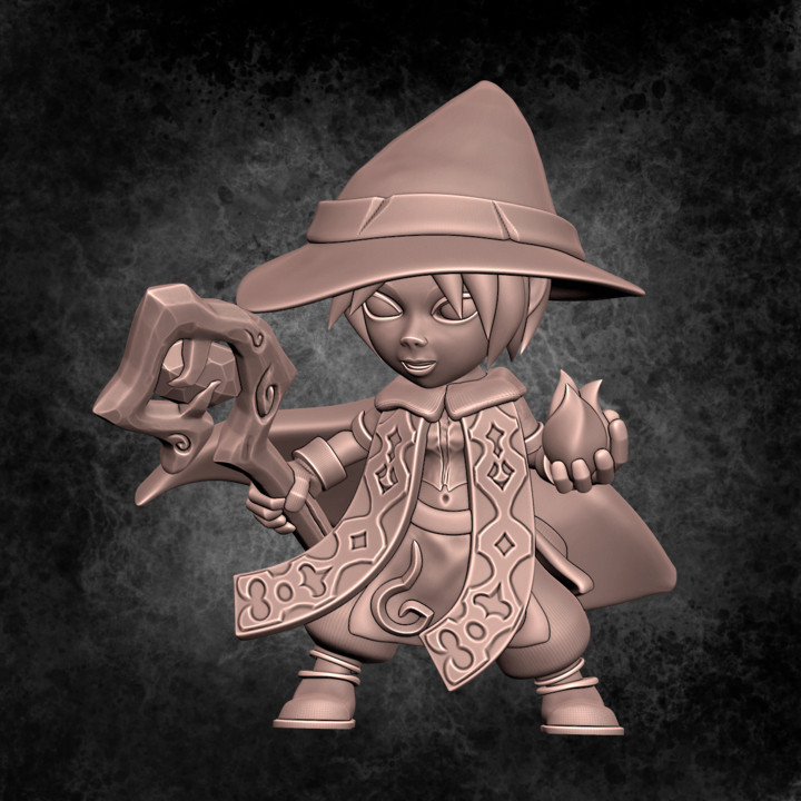 3D Printable Halfling wizard by Deathpunk Studio