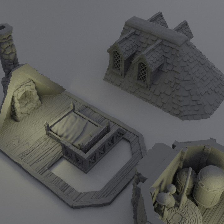 3D Printable Alchemist House - Tabletop Terrain - 28 MM by MiniatureLand