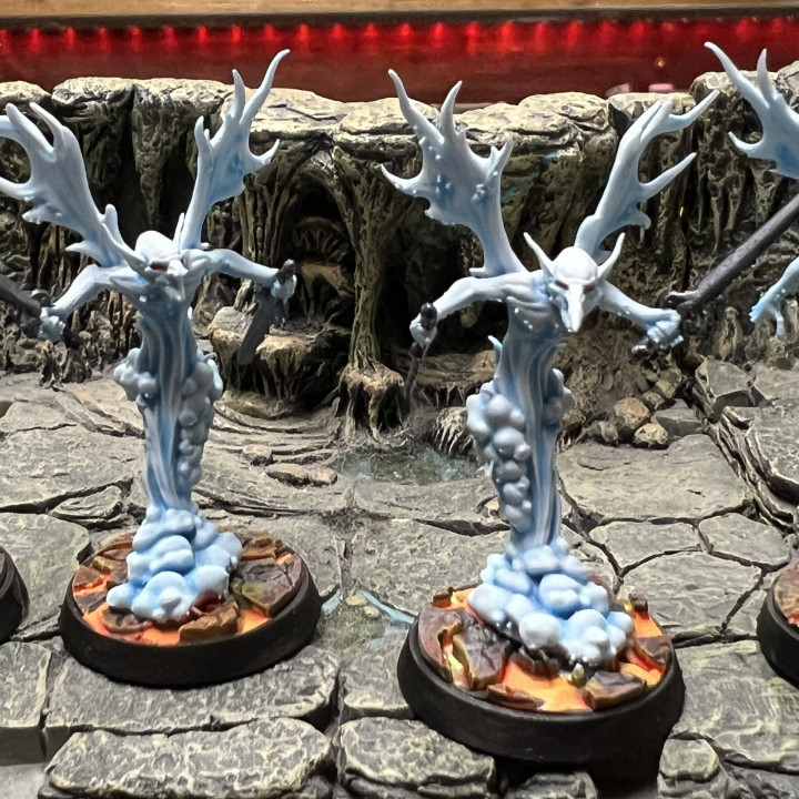 3D Print of Steam Mephit Set / Water & Fire Elemental / Evil Cyberpunk ...