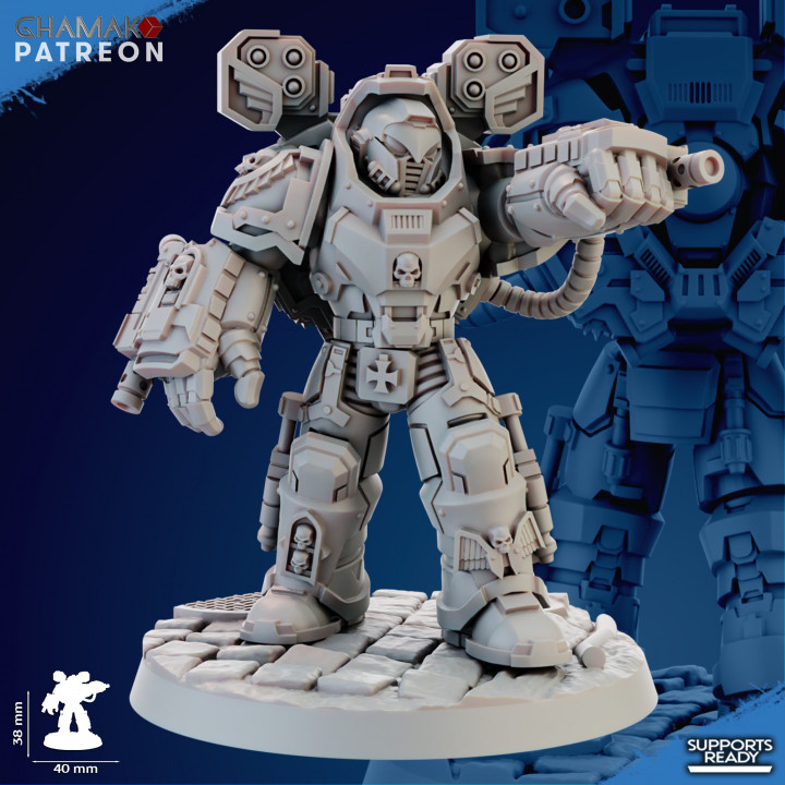 3D Printable Devastator with hand flamer by Ghamak