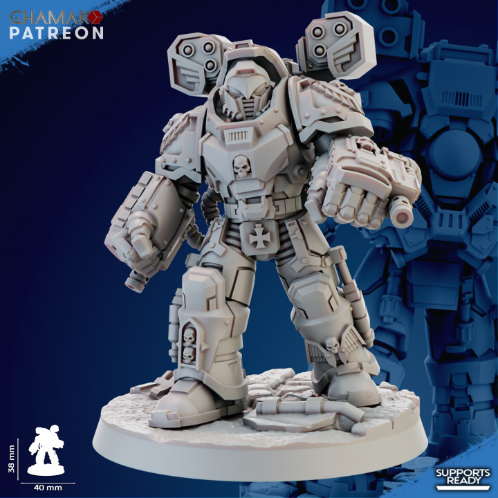 3D Printable Devastator with hand flamer by Ghamak