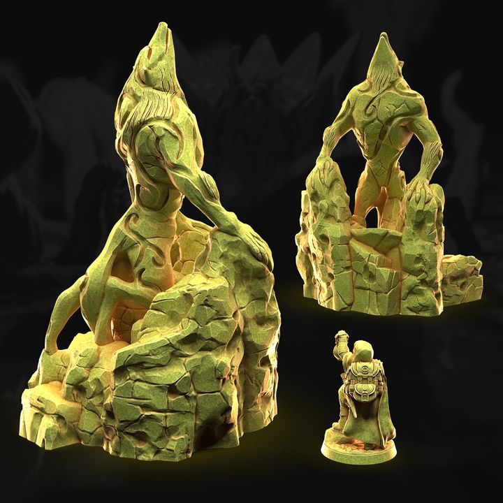 3D Printable Statue of the Cursed Ones by 3DHexes