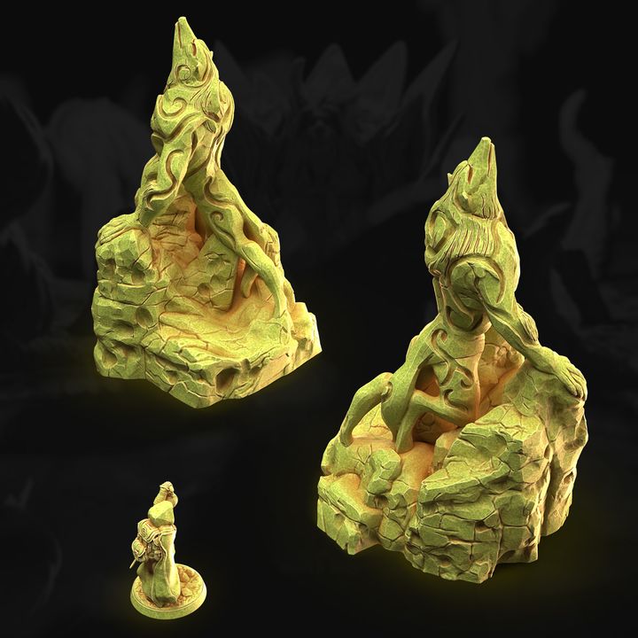3D Printable Statue of the Cursed Ones by 3DHexes