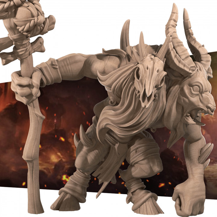 3D Printable Goatman Shaman by Bite the Bullet