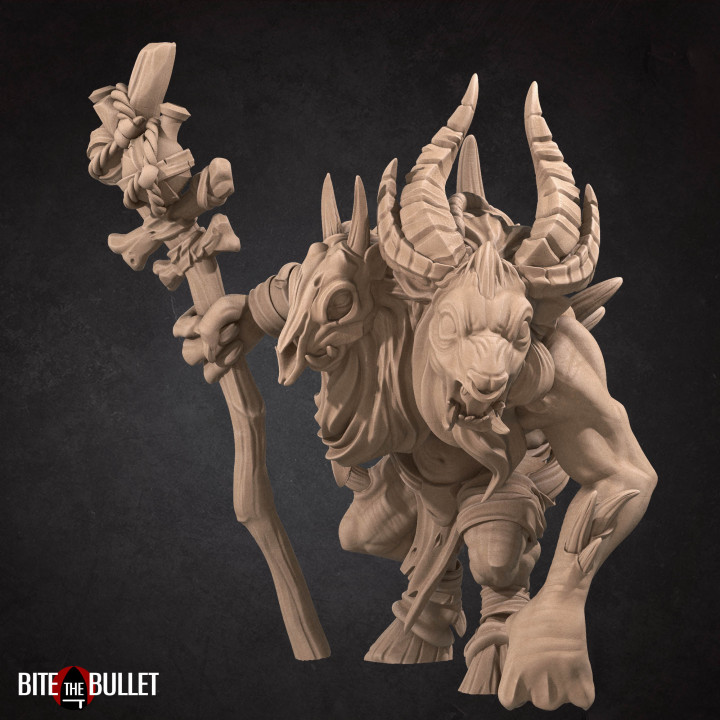 3D Printable Goatman Shaman by Bite the Bullet