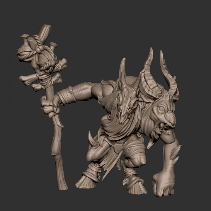3D Printable Goatman Shaman by Bite the Bullet