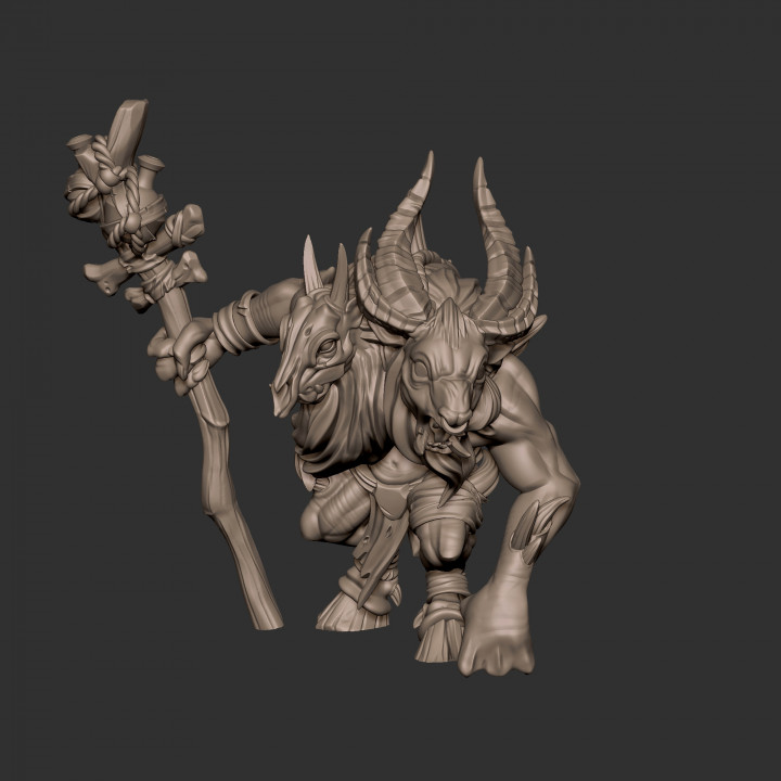 3D Printable Goatman Shaman by Bite the Bullet