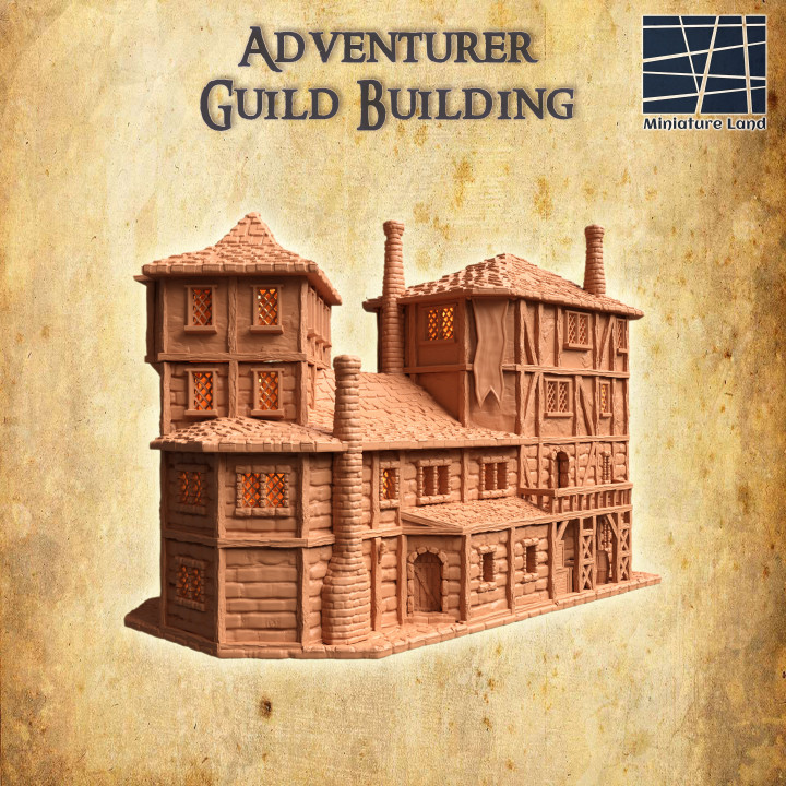 3D Printable Adventurer Guild Building - Tabletop Terrain - 28 MM by ...