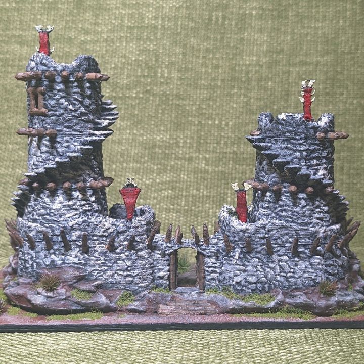 3D Print of Small Orc Outpost- Tabletop Terrain - 28 MM by chrislaudermilk