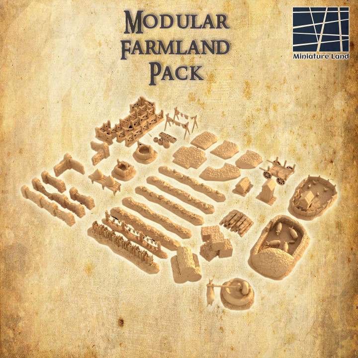 3D Printable Modular Desert Farmland - Tabletop Terrain - 28 MM by ...