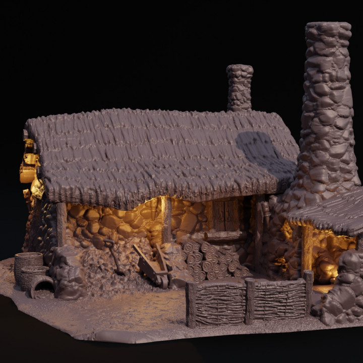 3D Printable Smelter House - Tabletop Terrain - 28 MM by MiniatureLand