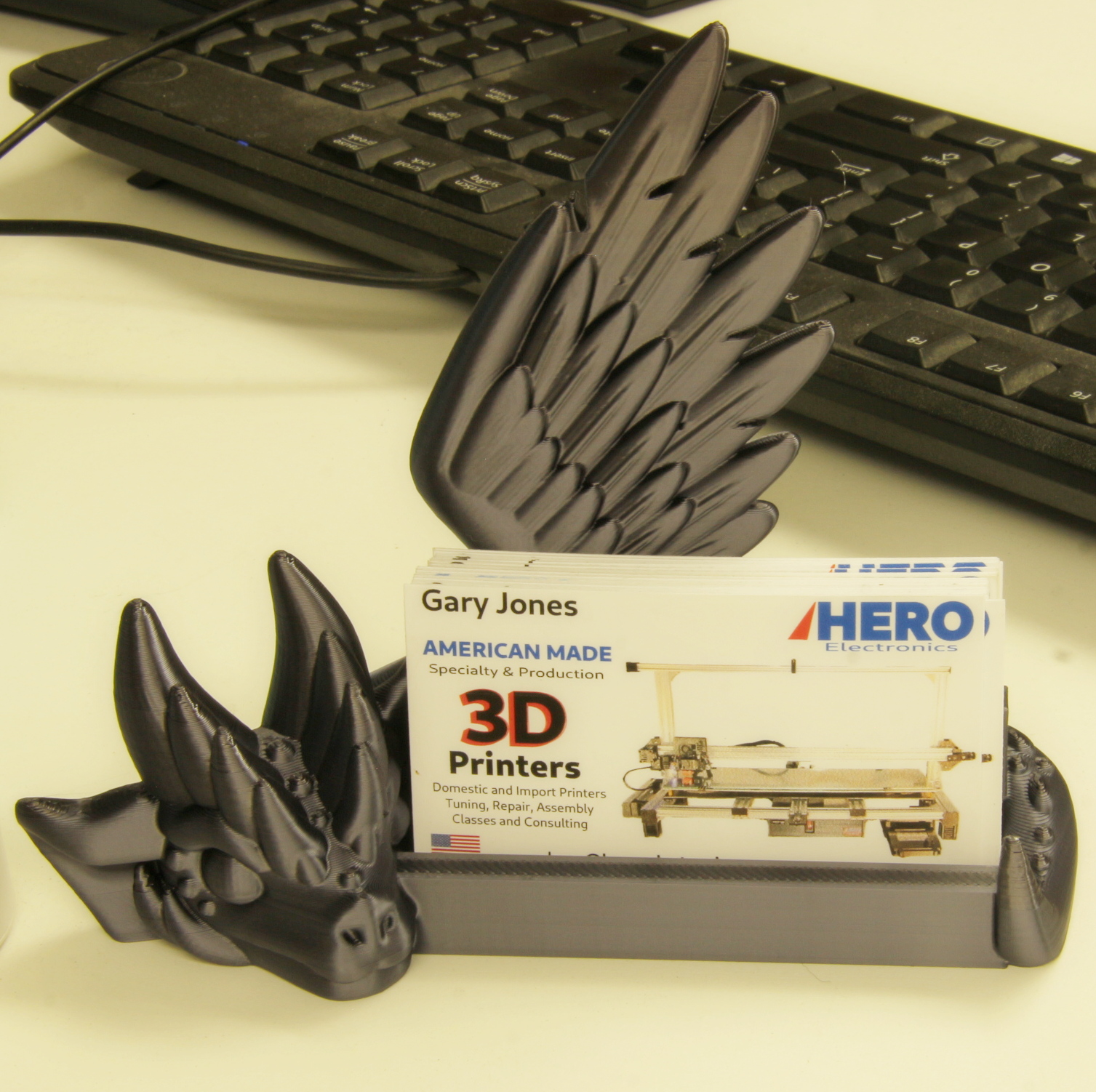 3D Printable Dragon Business Card Holder by The Dragon's Den