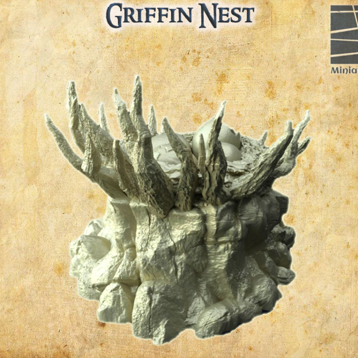 3D Printable Griffin Nest - Tabletop Terrain - 28 MM by MiniatureLand
