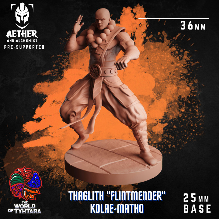 3D Printable Thaglith "Flintmender" Kolae-Matho - Goliath Monk by ...