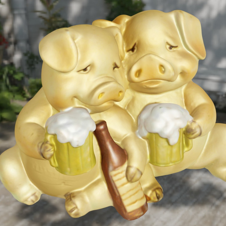 3D Printable Cochon Apero by anthony