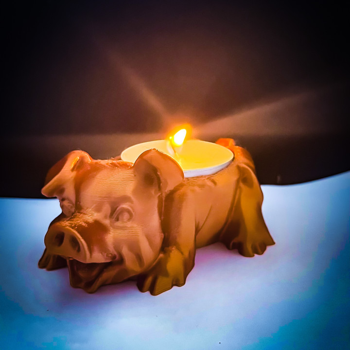 3D Printable Candle pig by anthony